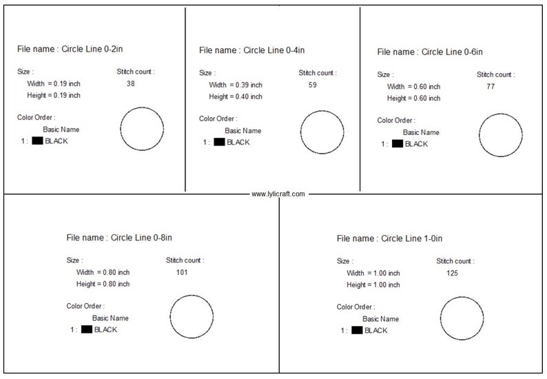 Mini Round Line Embroidery Design, Small Circle Machine Embroidery ...