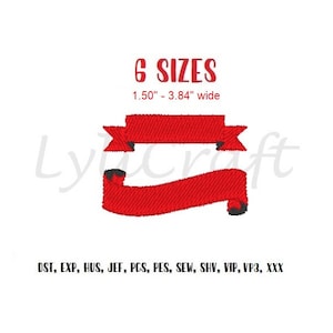 Mini Banner Machine Embroidery Design, Small Scroll Machine Embroidery ...