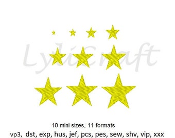 Mini Shooting Star Line Machine Embroidery Design Cute - Etsy