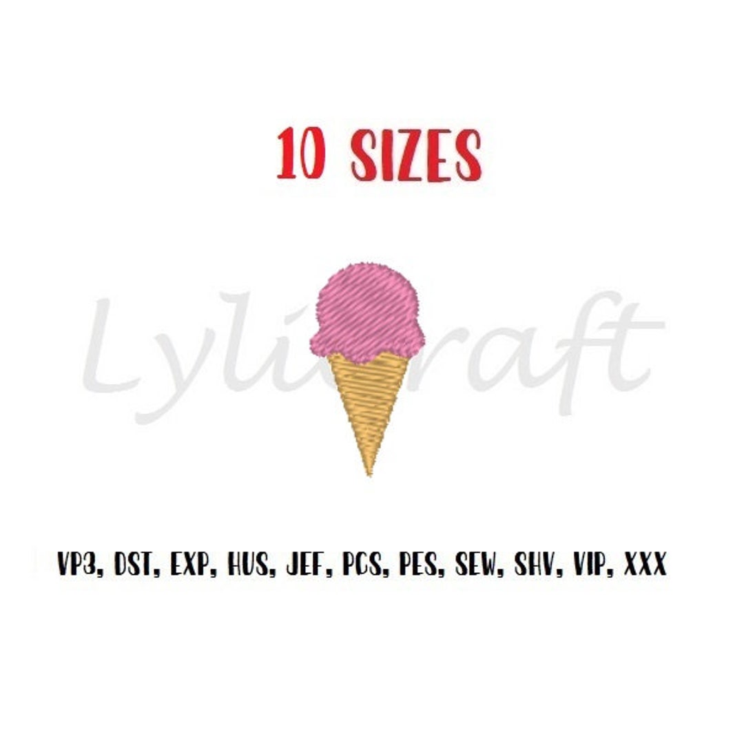 Mini Ice Cream Design Embroidery Design, Ice Cream Embroidery Designs ...