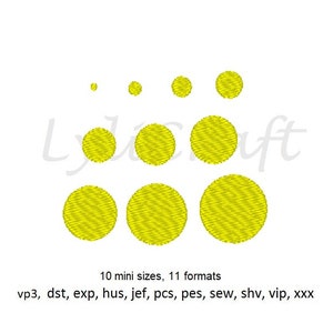 Mini Round Shape Embroidery Design, Small Round Shape Machine ...