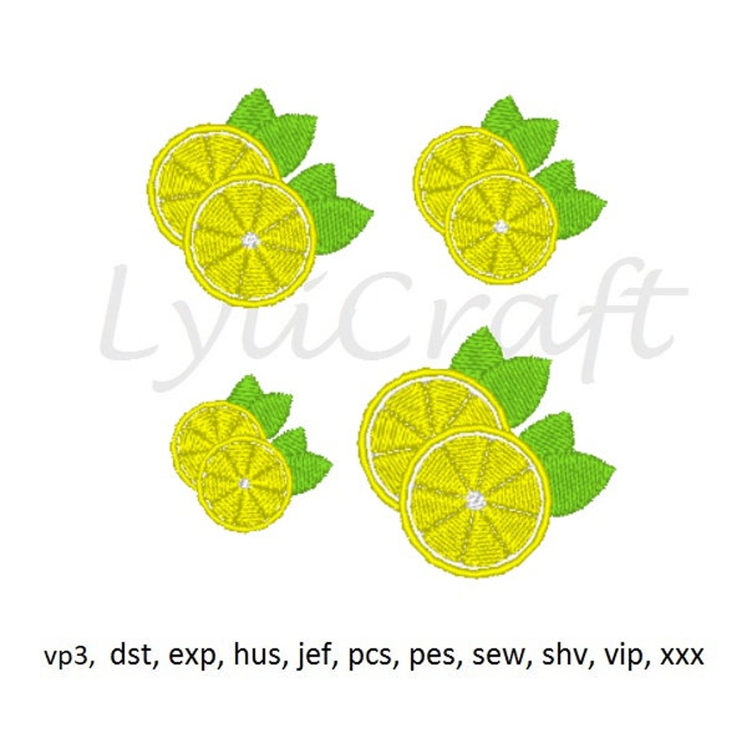 Mini Lemon Embroidery Design, Small Lemon Machine Embroidery Designs ...