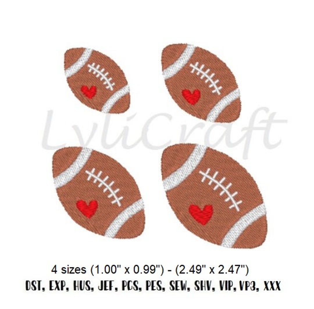 Mini Football Embroidery Design, Small Football Machine Embroidery ...