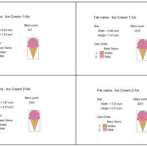 Mini Ice Cream Design Embroidery Design Ice Cream Embroidery - Etsy