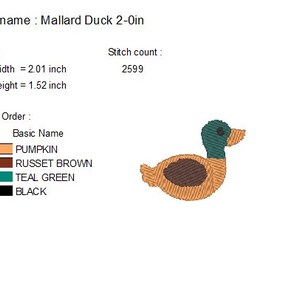 Mini Duck Embroidery Design, Small Duck Machine Embroidery Design ...