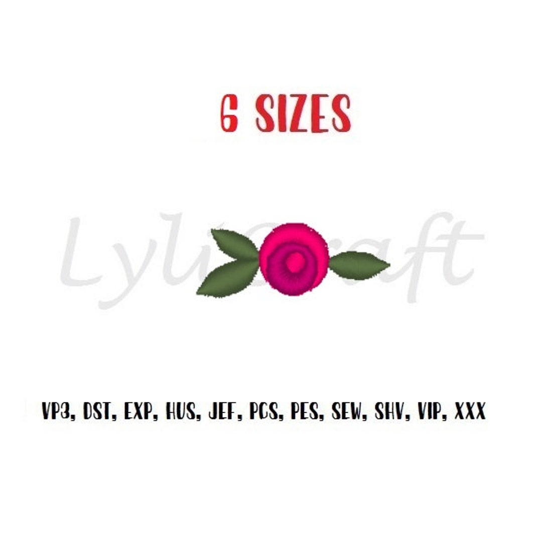 Mini Rose Embroidery Design Small Rose Machine Embroidery - Etsy