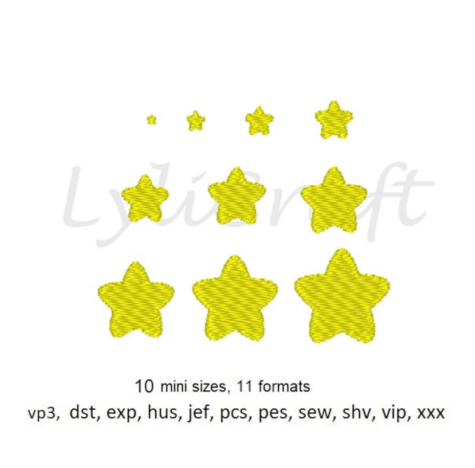 Mini Star Embroidery Design Small Star Machine Embroidery - Etsy