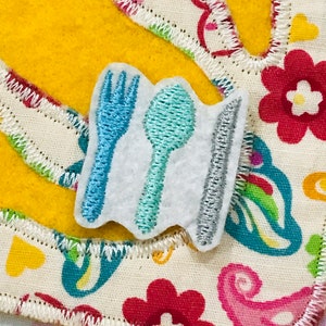 Mini Spoon, Fork, Knife Machine Embroidery Design With Fill Stitch ...