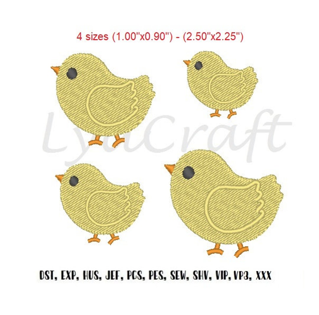 Mini Chick Embroidery Design, Small Chick Machine Embroidery Designs ...