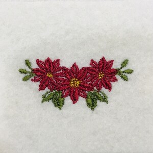 Mini Poinsettia Embroidery Design, Small Poinsettia Machine Embroidery ...