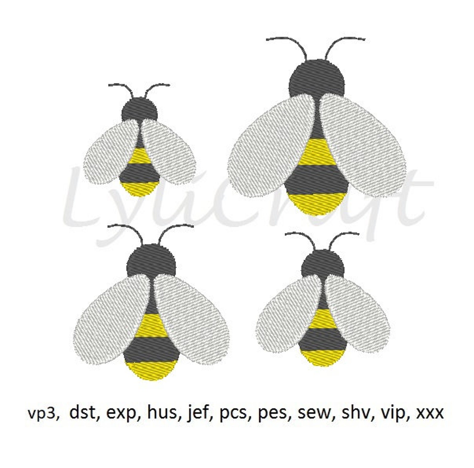 Mini Bee Machine Embroidery Designs Instant Download - Etsy