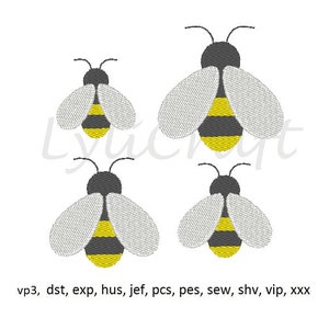 Mini Bee Machine Embroidery Designs Instant Download - Etsy