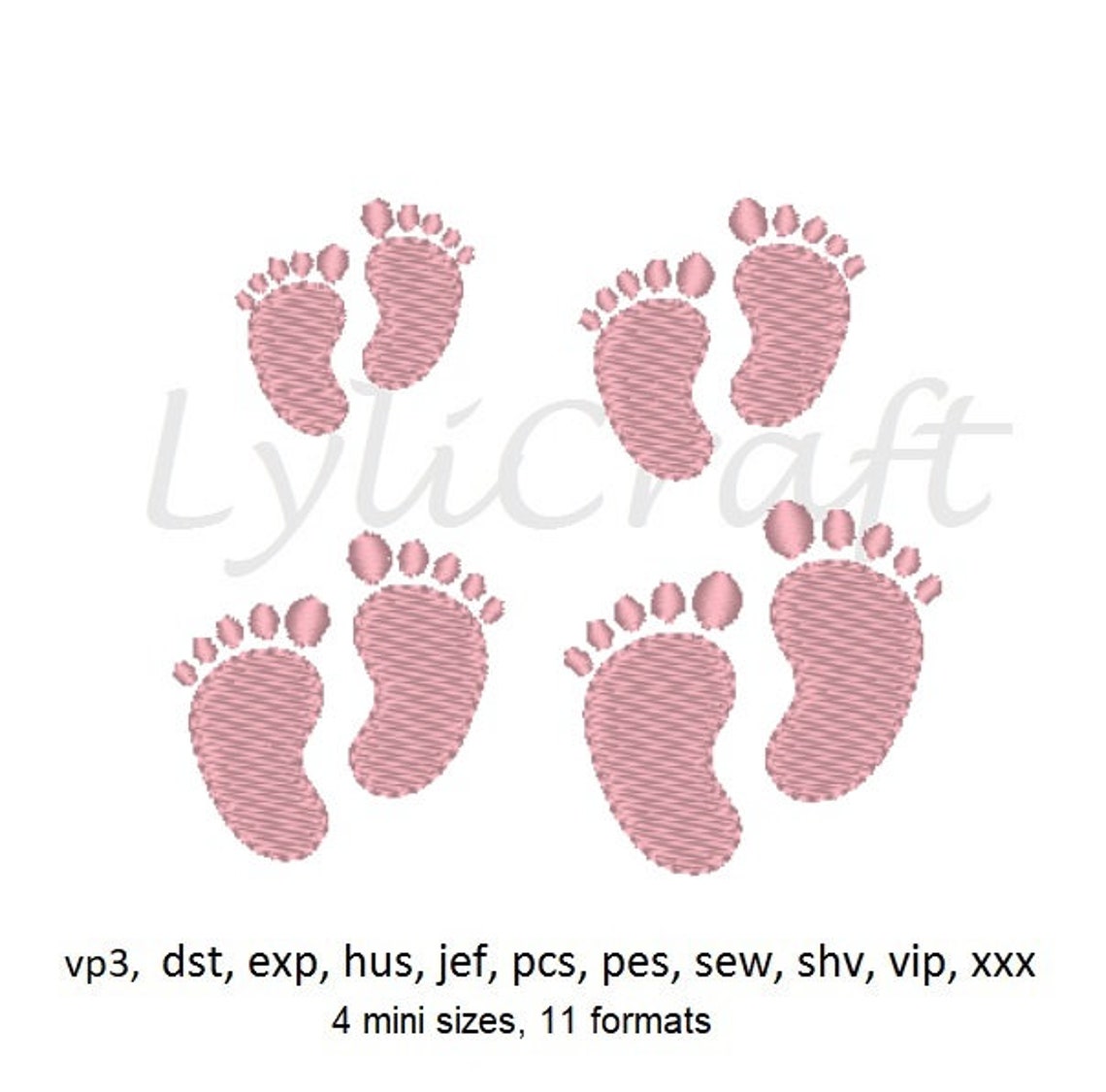 Mini Feet Embroidery Design Small Feet Machine Embroidery - Etsy