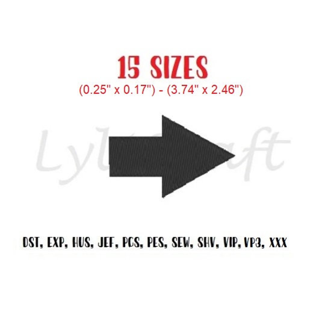 Mini Arrow Embroidery Design, Small Arrow Embroidery Design, Arrow ...