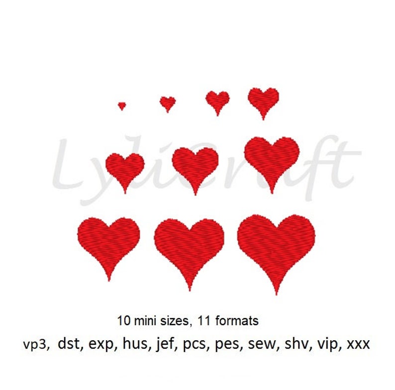 Mini Heart Embroidery Design Small Heart Machine Embroidery - Etsy