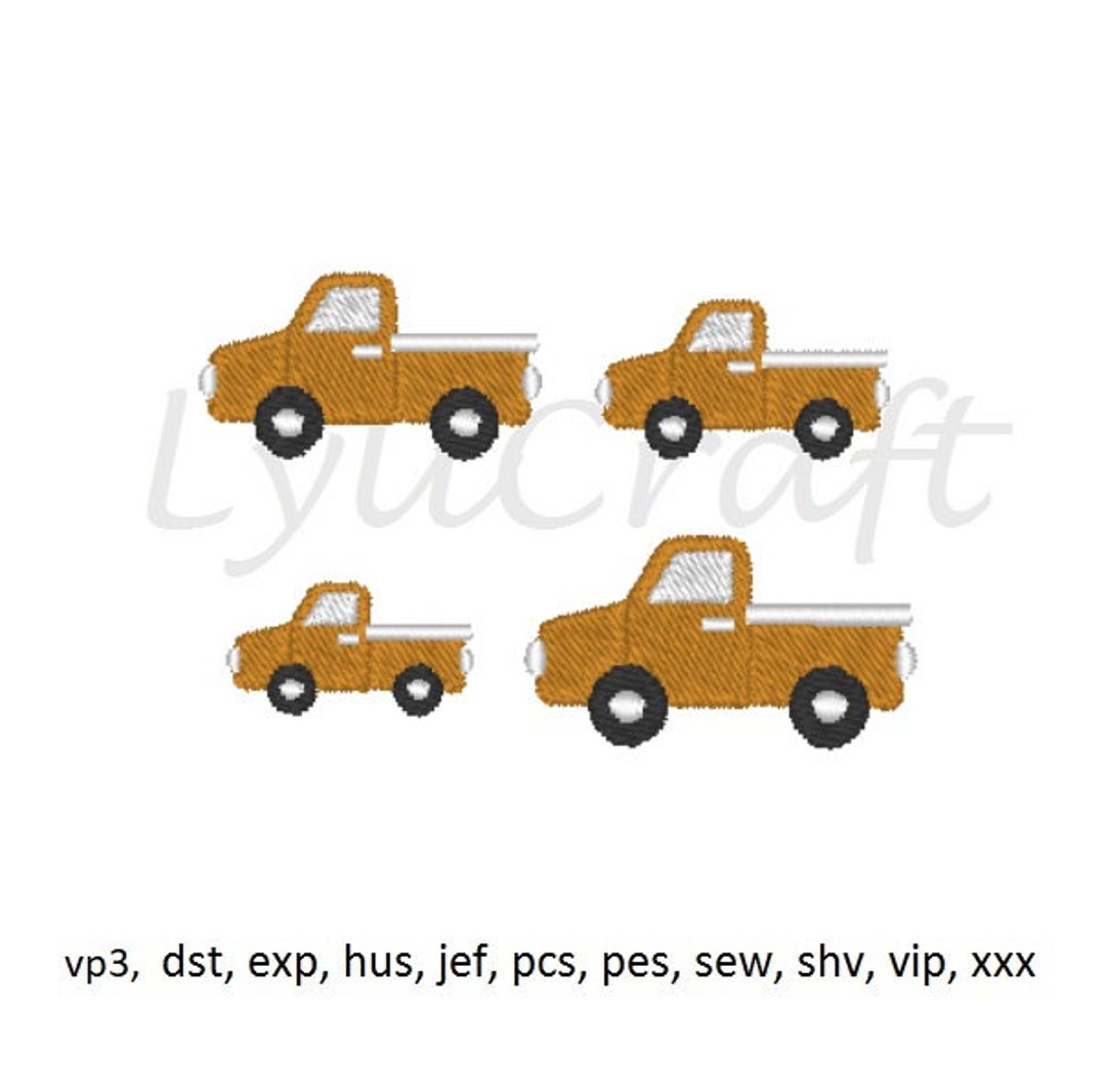 Mini Truck Embroidery Design, Small Truck Machine Embroidery Designs ...
