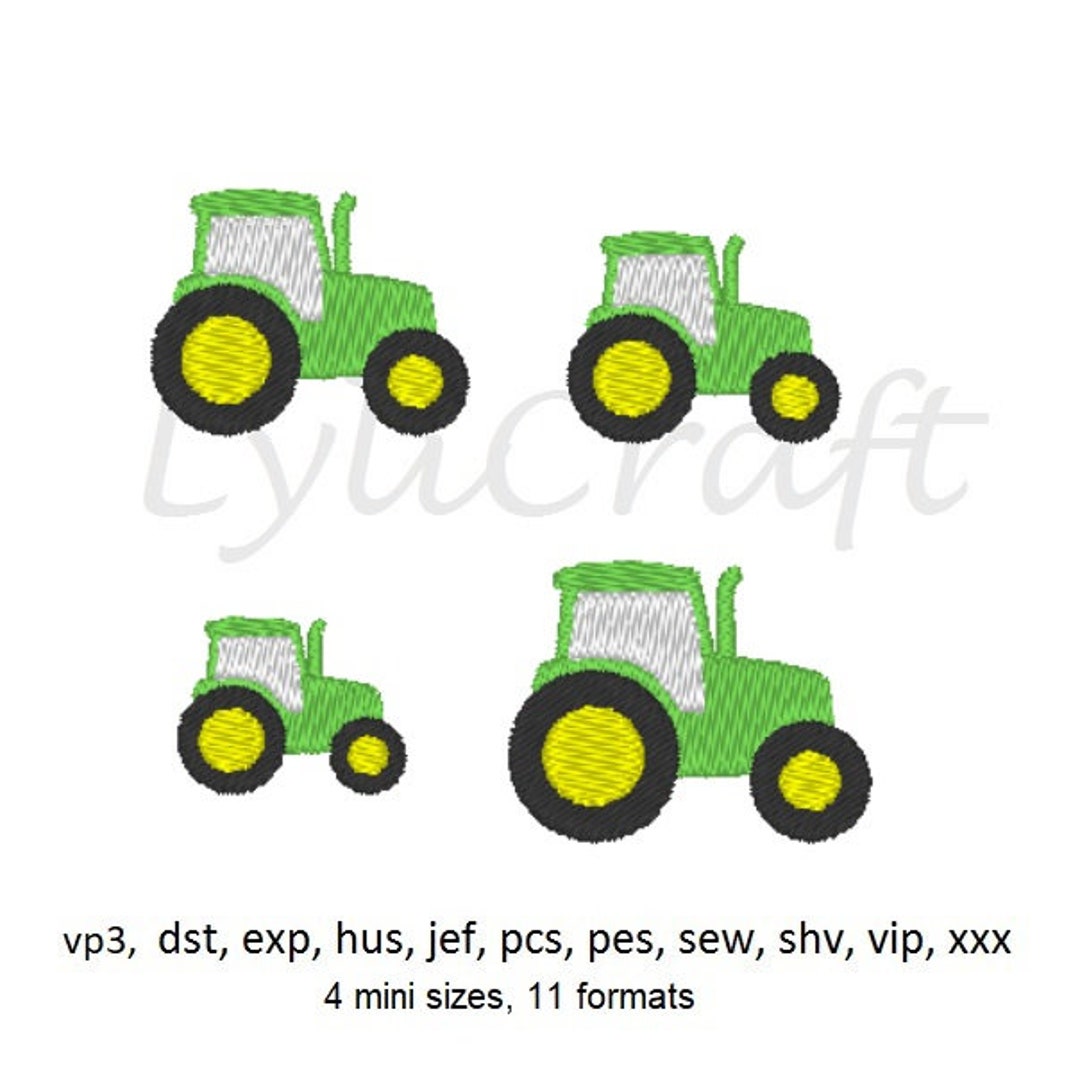 Mini Tractor Embroidery Design Small Tractor Machine - Etsy