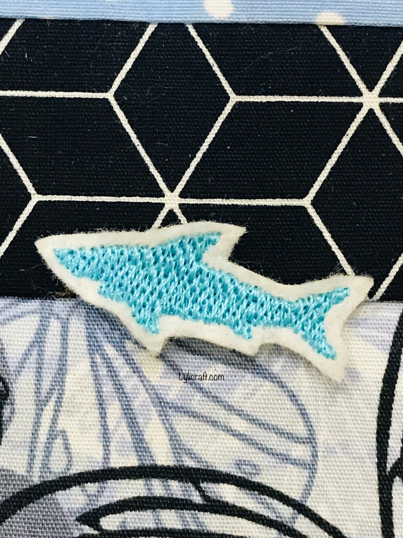 Mini Shark Embroidery Design Small Shark Machine Embroidery - Etsy