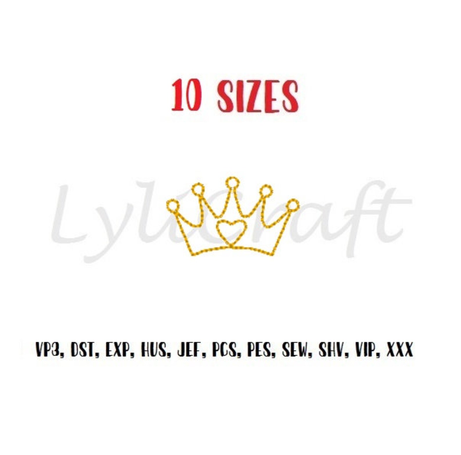 Mini Crown Embroidery Design, Small Crown Machine Embroidery Designs ...