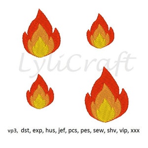 Mini Fire Embroidery Design, Small Fire Machine Embroidery Designs ...