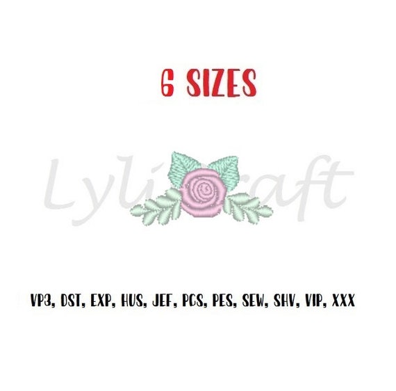 Mini Rose Embroidery Design Small Rose Embroidery Designs - Etsy