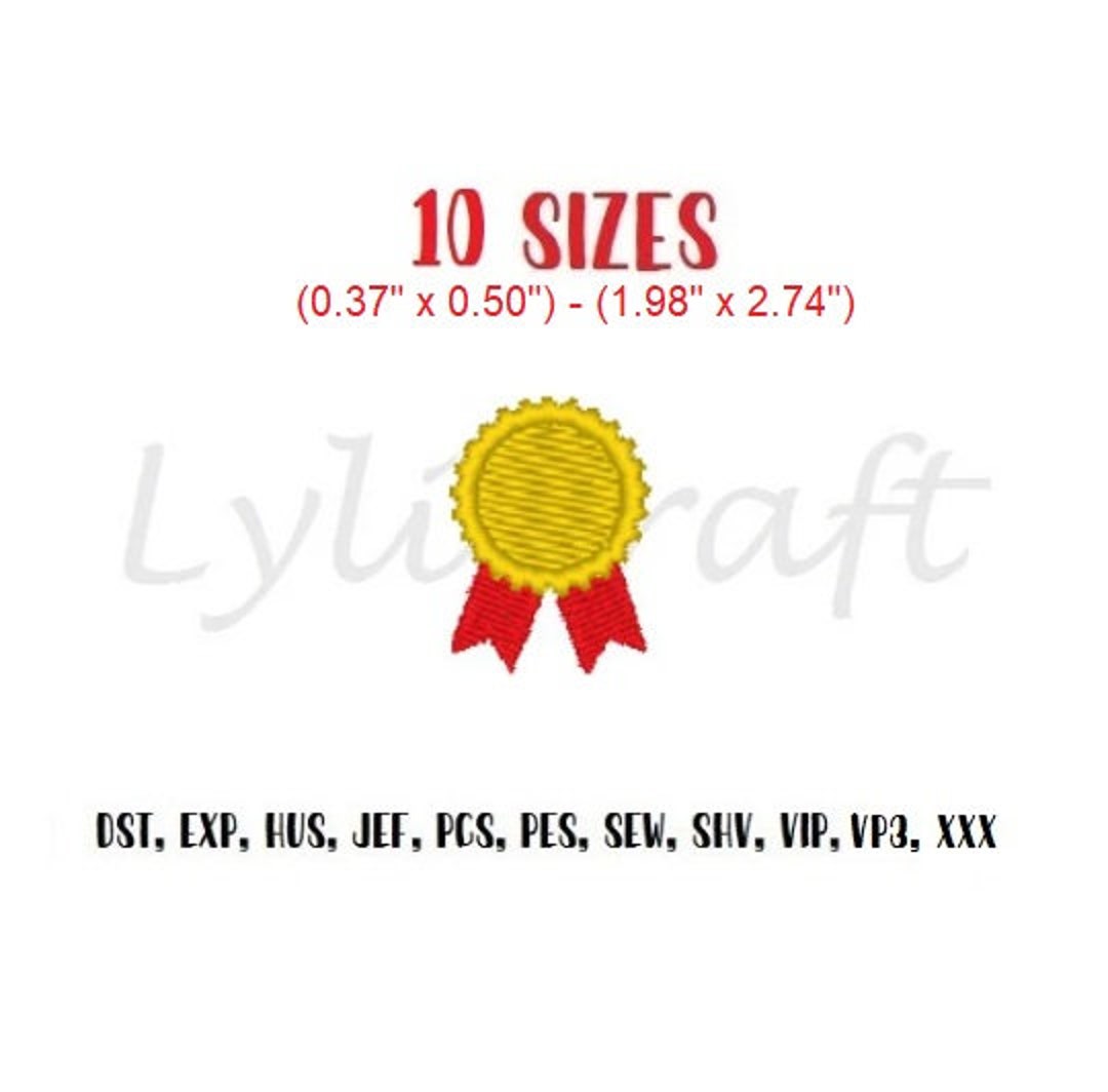 Mini Medal Machine Embroidery Design, Small Medal Machine Embroidery ...
