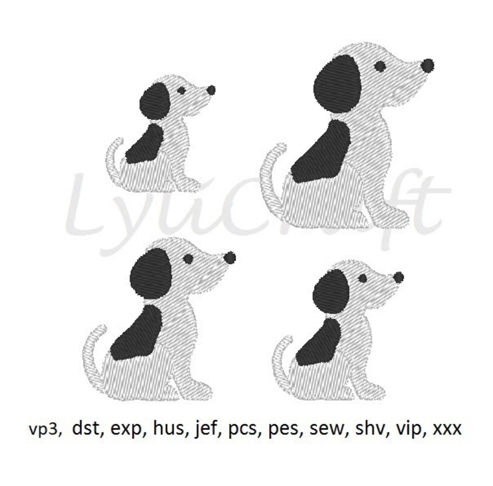 Mini Puppy Embroidery Design Small Puppy Machine Embroidery - Etsy