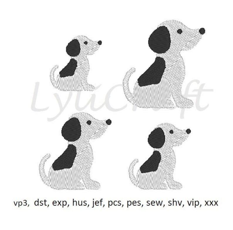 Mini Puppy Embroidery Design Small Puppy Machine Embroidery - Etsy