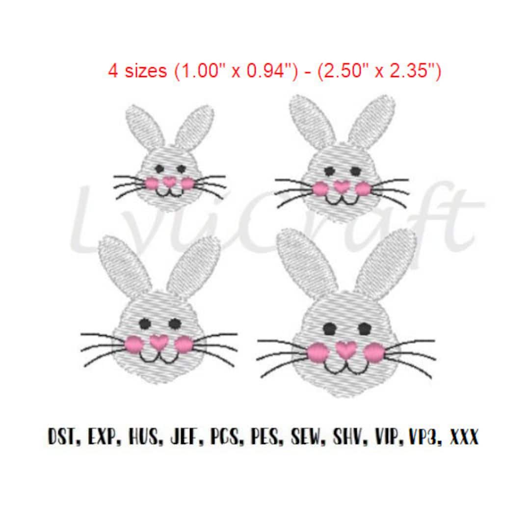 Mini Bunny Embroidery Design, Small Bunny Machine Embroidery Design ...
