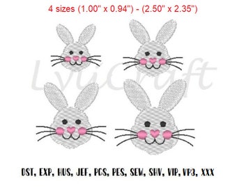 Easter Bunny Mini 4 Machine Embroidery Design - Etsy