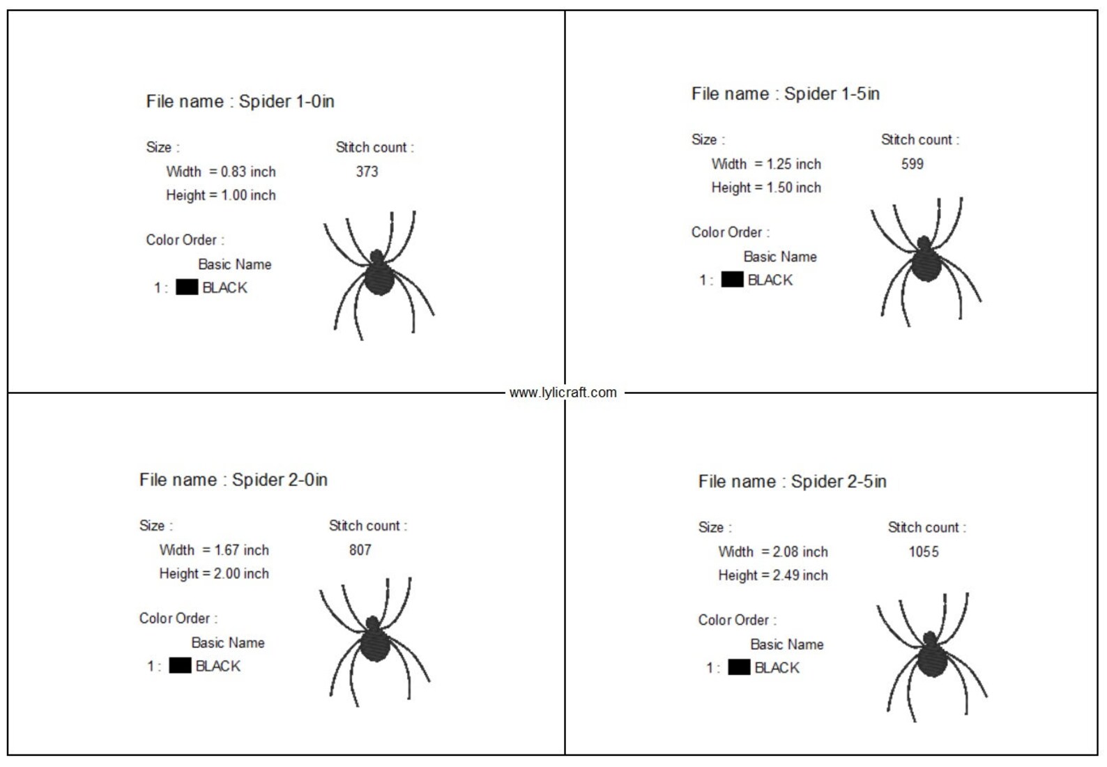 Mini Spider Embroidery Design Small Spider Machine Embroidery - Etsy