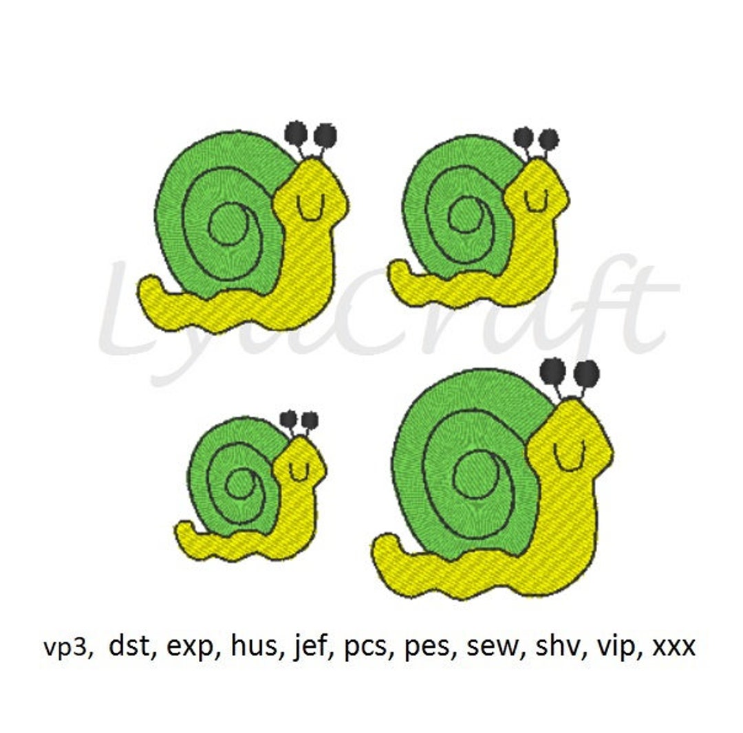 Mini Snail Embroidery Design, Small Snail Machine Embroidery Designs ...