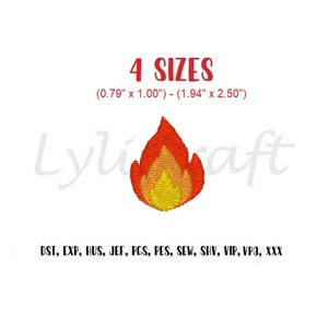 Mini Fire Embroidery Design, Small Fire Machine Embroidery Designs ...