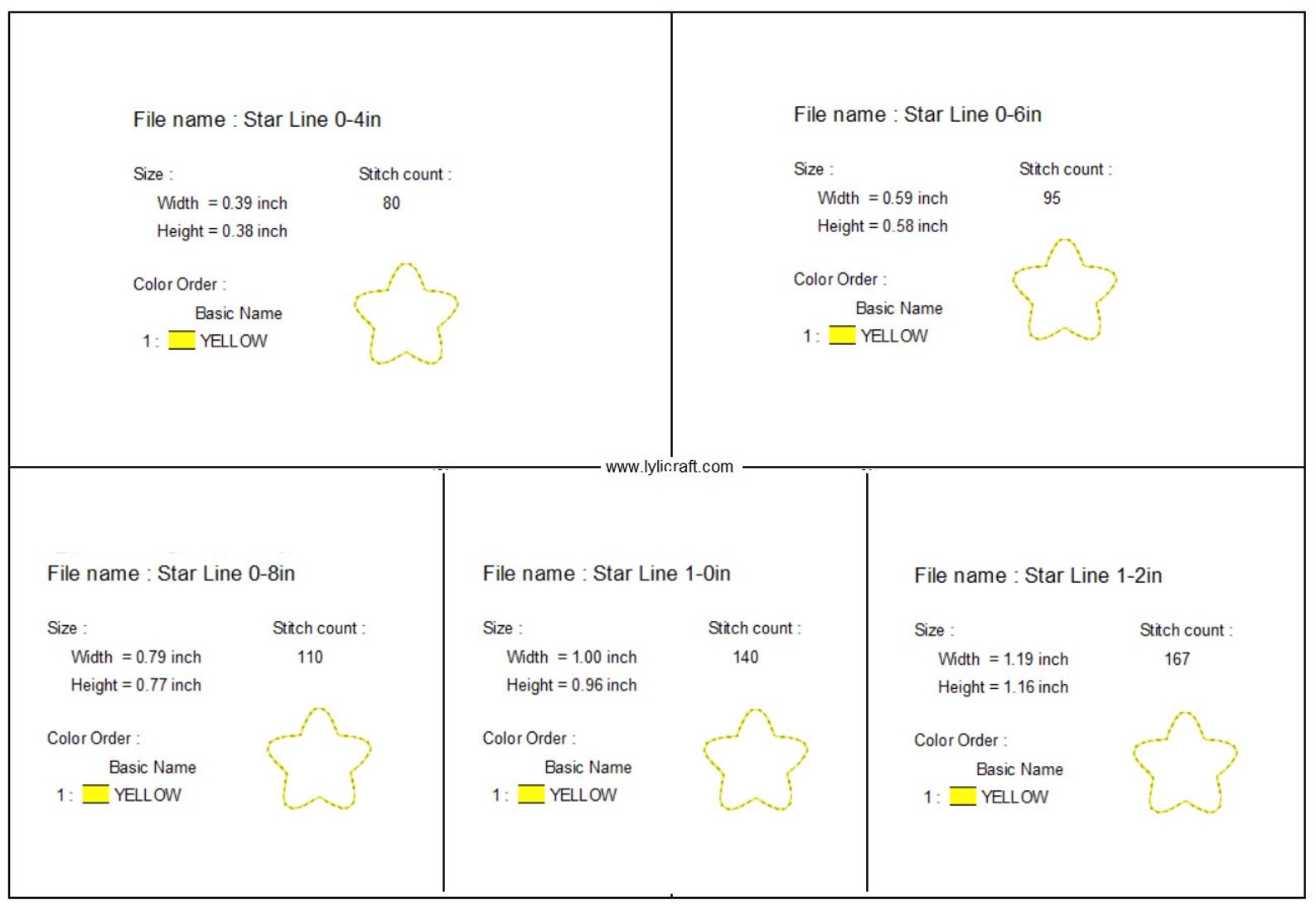 Mini Star Embroidery Design, Small Star Machine Embroidery Designs ...