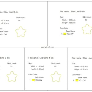 Mini Star Embroidery Design, Small Star Machine Embroidery Designs ...