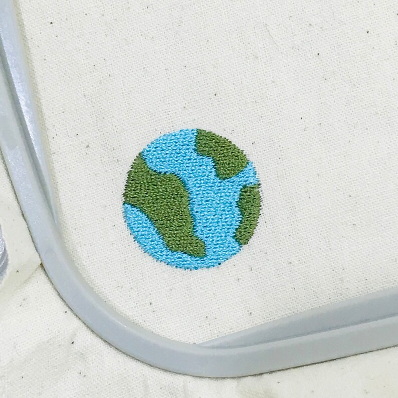 Mini Earth Embroidery Design Earth Machine Embroidery - Etsy