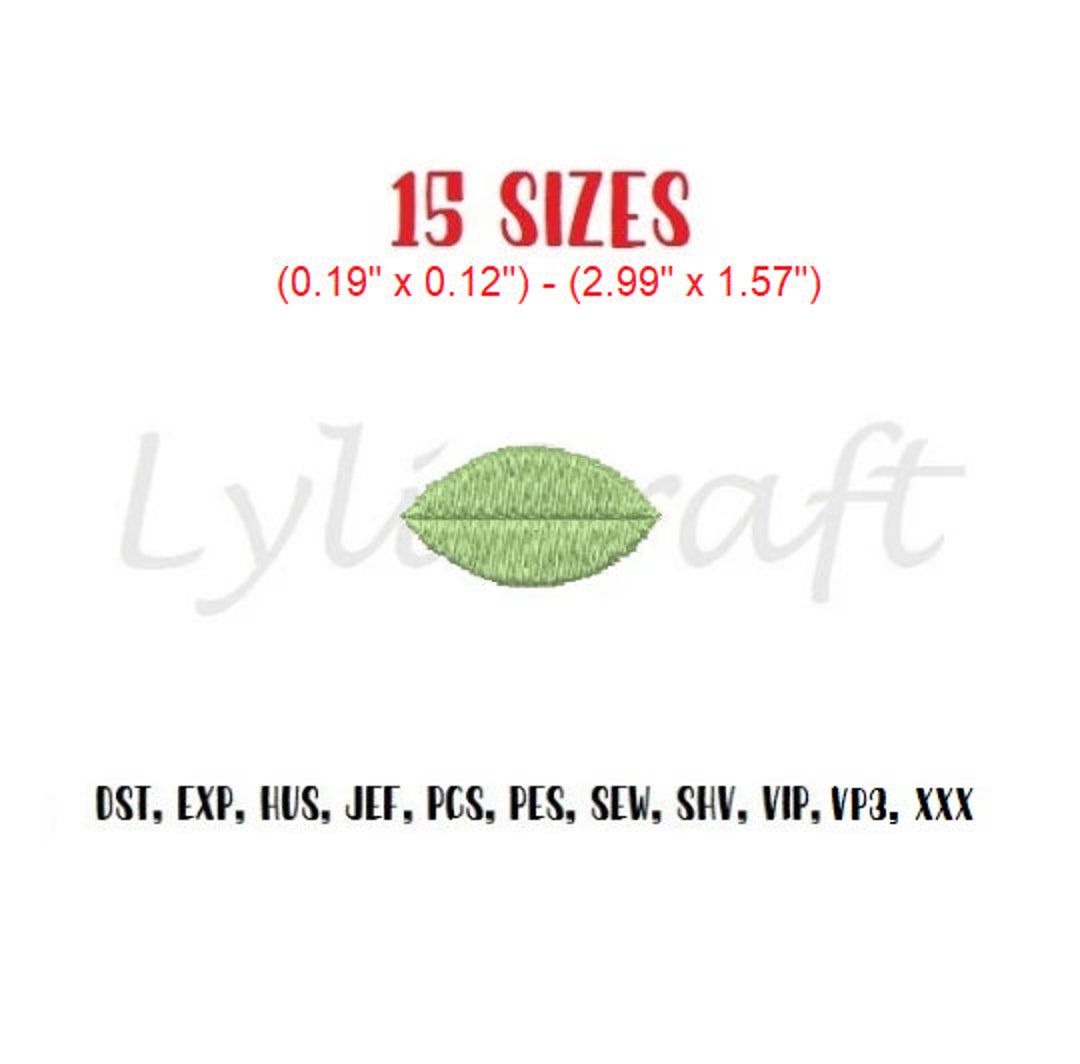 Mini Leaf Embroidery Design, Leaf Embroidery Designs, Mini Leaf ...