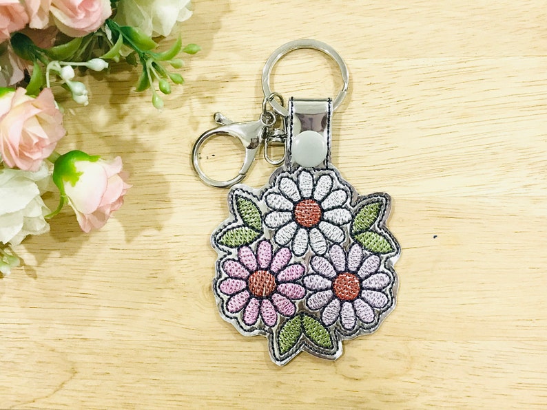 Daisy Snap Tab in the Hoop ITH Machine Embroidery Designs, Sketch ...