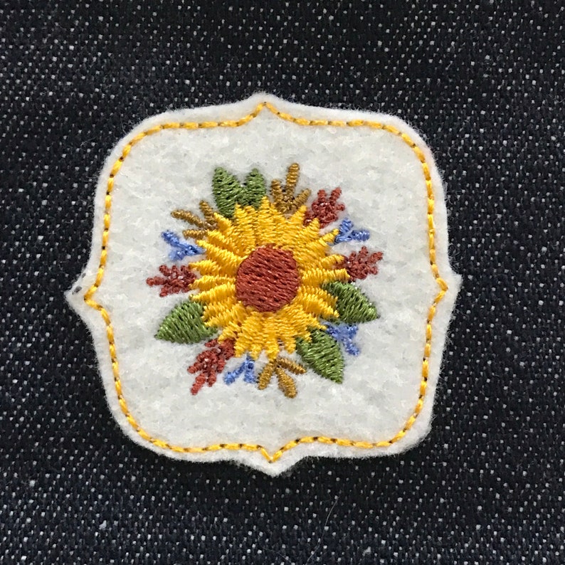 Mini Sunflower Embroidery Design, Small Sunflowers Machine Embroidery ...