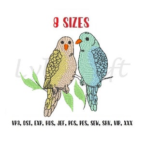 Bird Embroidery Design, Birds Machine Embroidery Designs, Light Fill ...