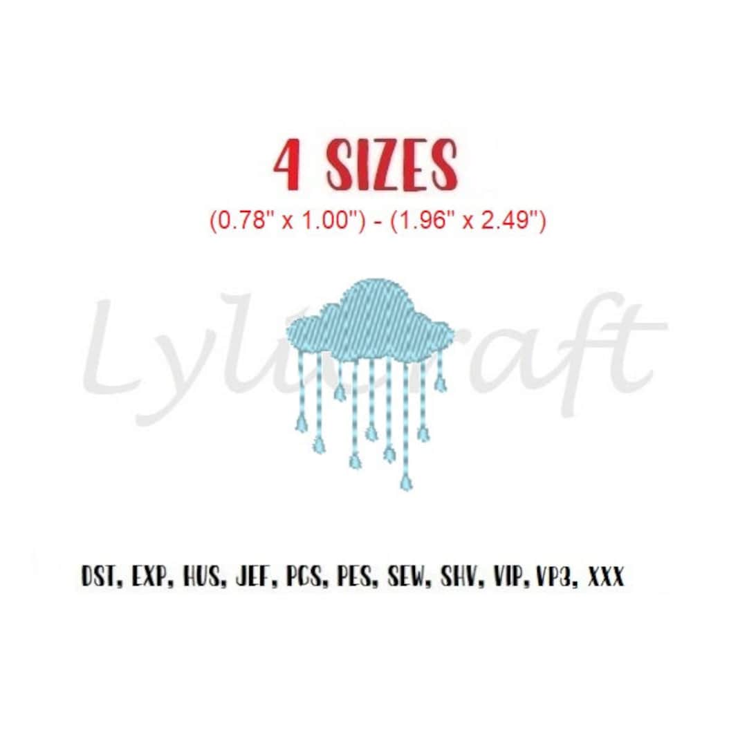 Mini Rain Embroidery Design, Small Rain Machine Embroidery Designs ...