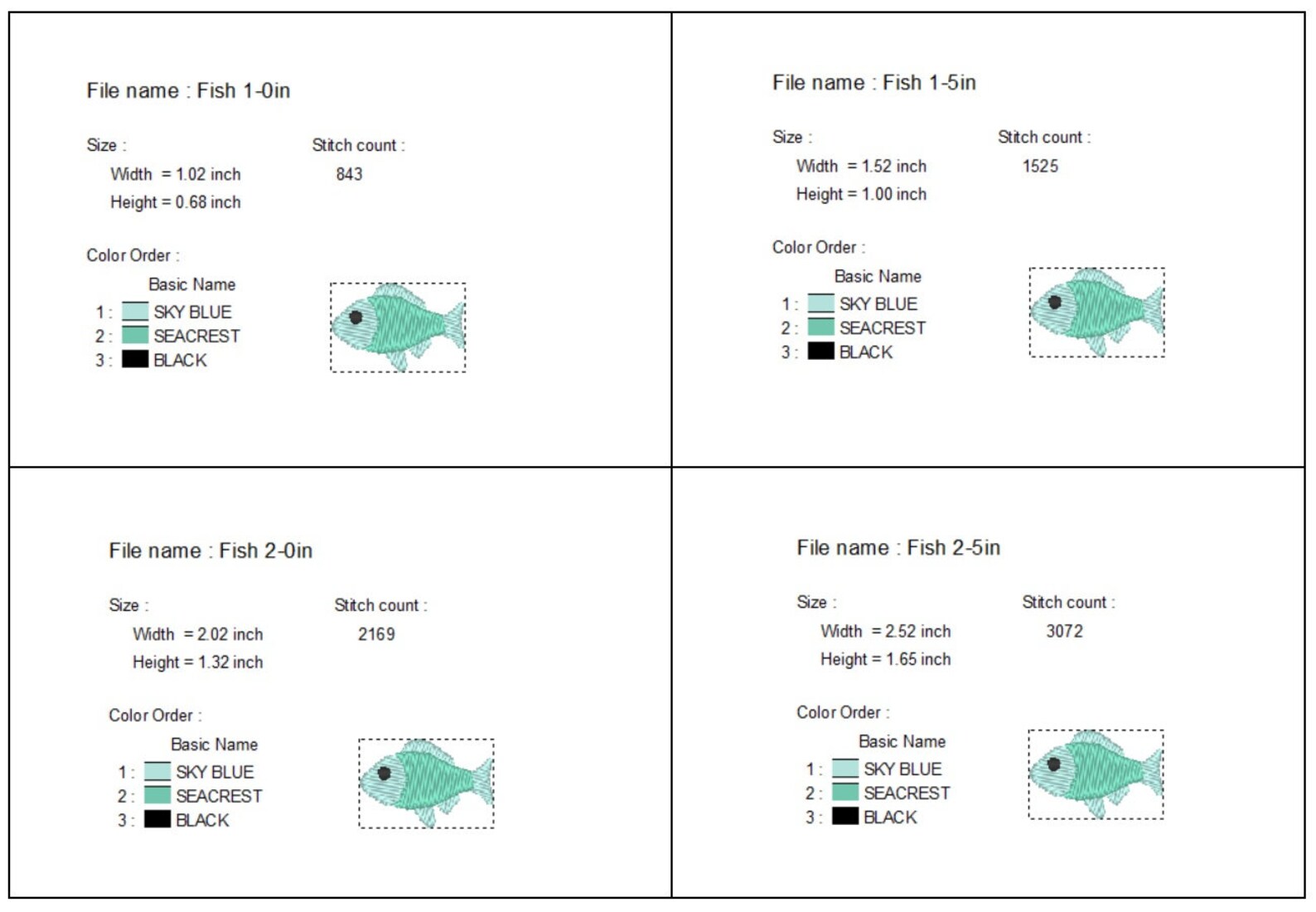 Mini Fish Embroidery Design Small Fish Machine Embroidery - Etsy