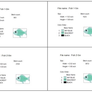 Mini Fish Embroidery Design Small Fish Machine Embroidery - Etsy