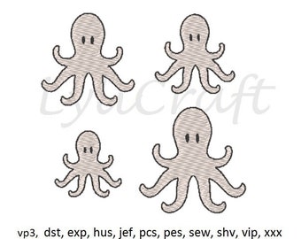 Octopus Machine Embroidery Design - Etsy