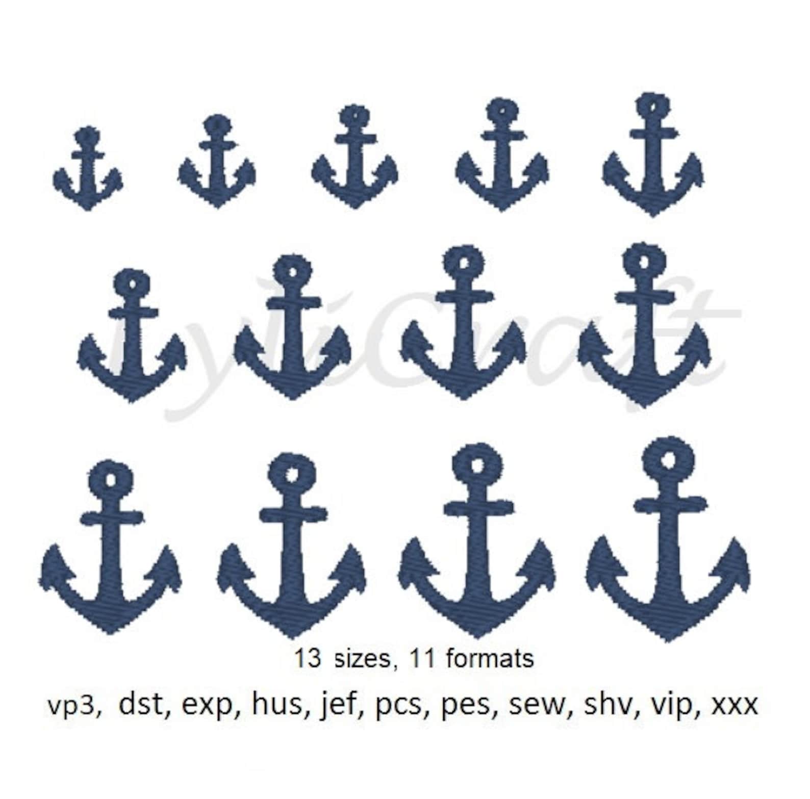 Mini Anchor Embroidery Design Small Anchor Machine Embroidery - Etsy