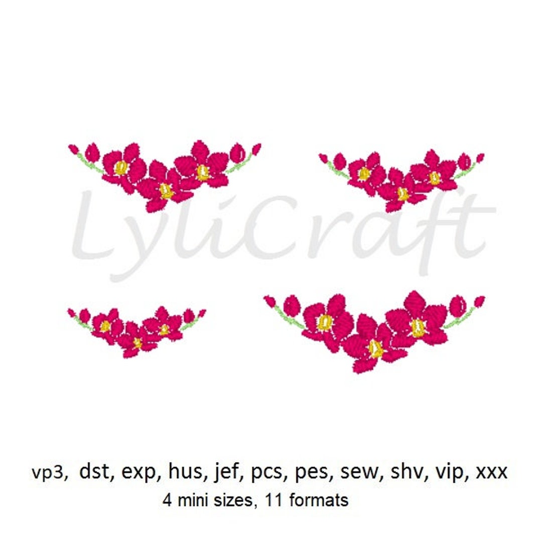 Mini Machine Embroidery Designs, Small Flower Embroidery Designs ...