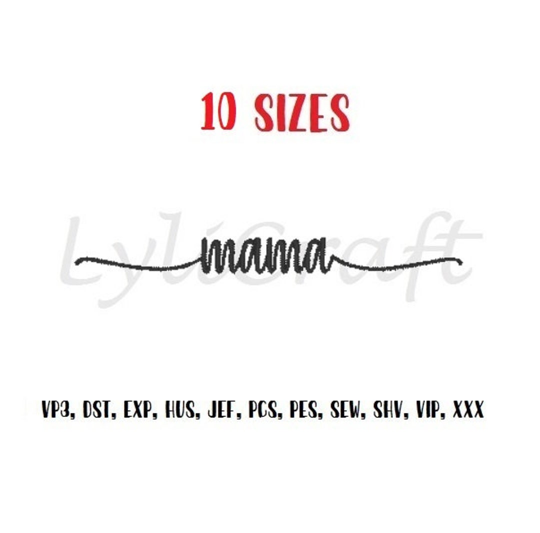 Mini Mama Embroidery Design, Small Mama Machine Embroidery Designs ...
