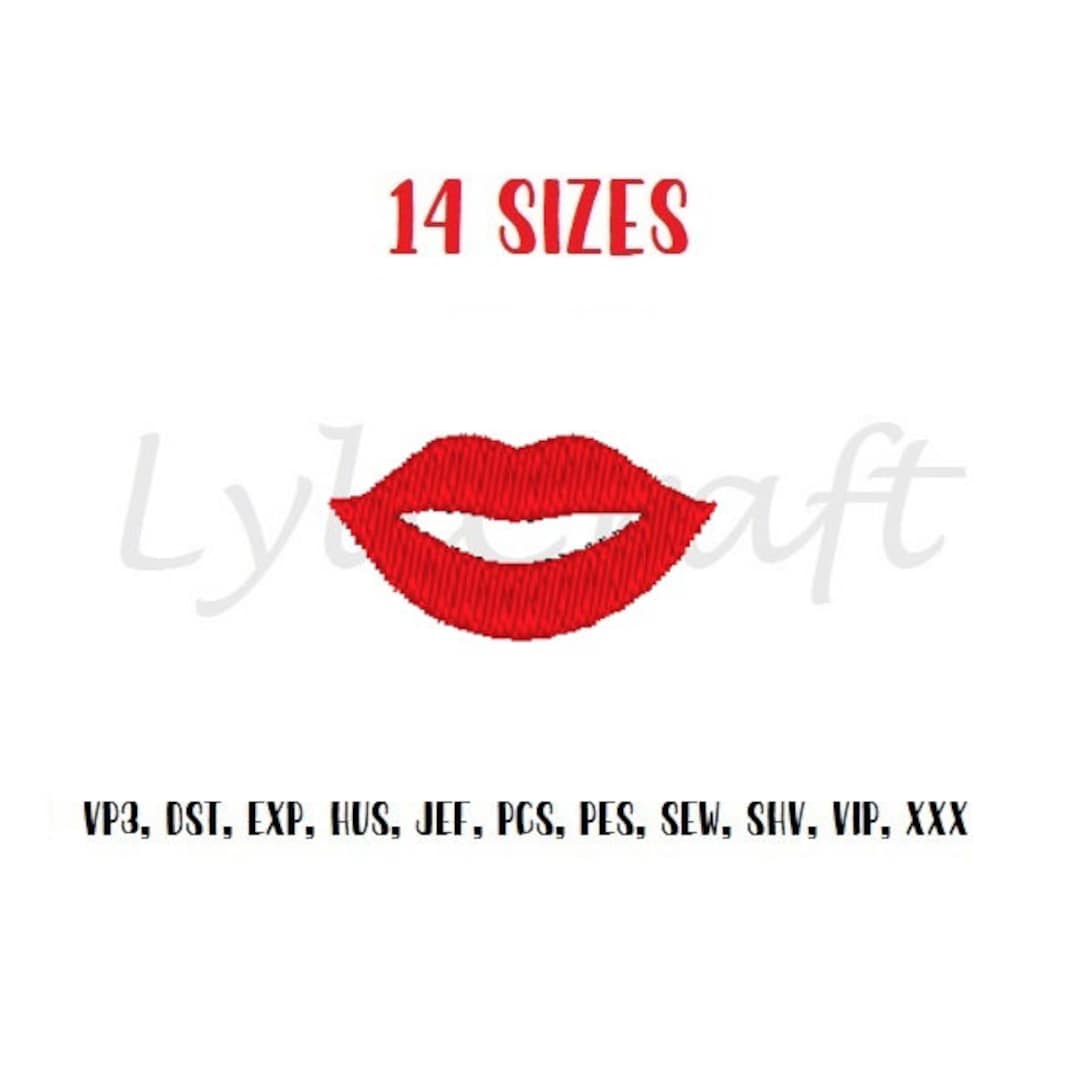 Mini Lips Embroidery Design, Small Lips Machine Embroidery Designs ...