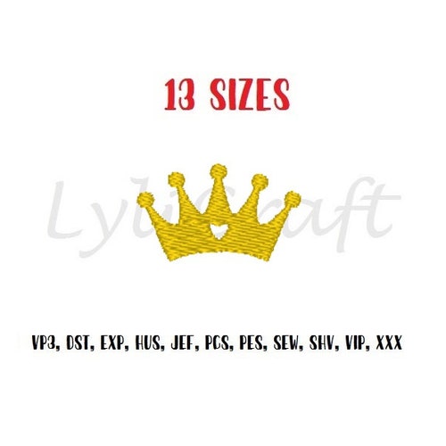 Crown Outline Machine Embroidery Design - Etsy
