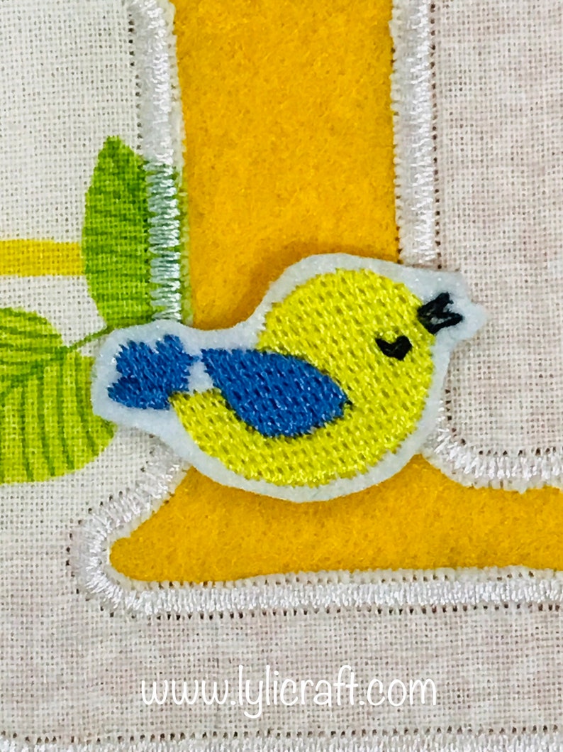 Mini Bird Machine Embroidery Small Bird Machine Embroidery - Etsy